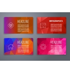 Colorful tiles templates for web ui and pring Vector Image