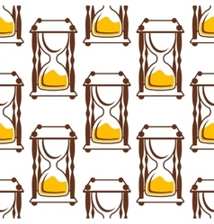 Vintage hourglass in wooden Royalty Free Vector Image
