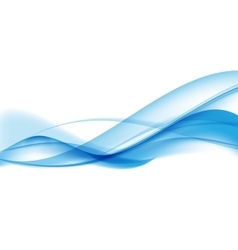 Abstract blue wave on transparent background Vector Image