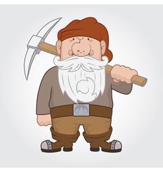 Cartoon happy dwarf Royalty Free Vector Image - VectorStock