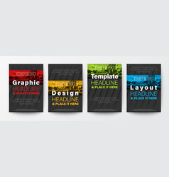 Set creative graphic design layout typography Vector Image