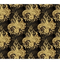 Seamless wallpaper background floral vintage gold Vector Image
