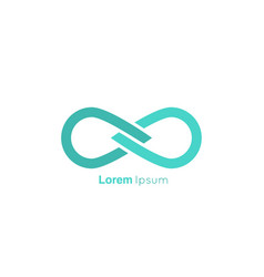 Infinity knot logo black chain link symbol Vector Image