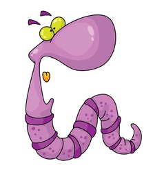 Flying worm Royalty Free Vector Image - VectorStock