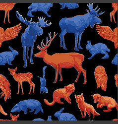 Japanese deamon fox pattern Royalty Free Vector Image