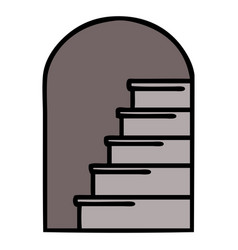 Traditional tattoo a doorway to steps Royalty Free Vector