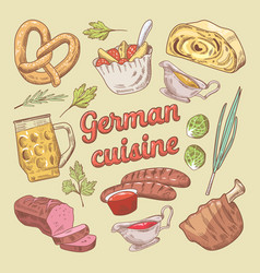German food cuisine Royalty Free Vector Image - VectorStock