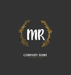 M mm initial handwriting and signature logo Vector Image