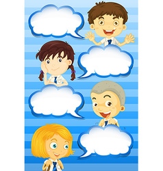 Label design with many girls Royalty Free Vector Image