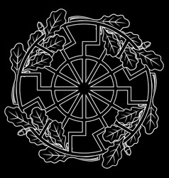 Black tribal sun tattoo sonnenrad symbol isolated Vector Image