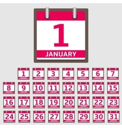 Red january tags Royalty Free Vector Image - VectorStock