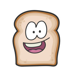 Funny puff pastry isolated cartoon character Vector Image