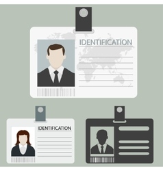 Identification card for man Royalty Free Vector Image