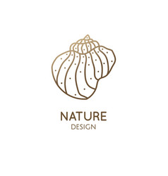 Abstract seashell simple logo Royalty Free Vector Image