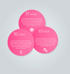 Business infographics template pink color Vector Image