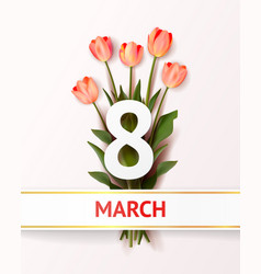 Happy womens day march 8 greeting card Royalty Free Vector