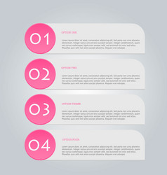 Business infographics template pink color Vector Image