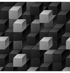 3d cubes - seamless pattern Royalty Free Vector Image