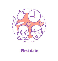 Modern first date infographic design template Vector Image