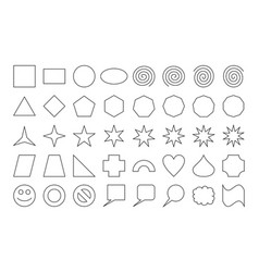 Basic shapes design elements set Royalty Free Vector Image