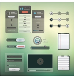 Login screen ui design Royalty Free Vector Image