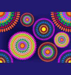 African print fabric ethnic ankara floral motifs Vector Image