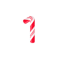 Candy letters and numbers set sweet lollipop font Vector Image