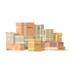 Pile boxes Royalty Free Vector Image - VectorStock