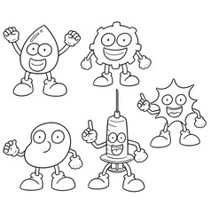 Set of blood cells Royalty Free Vector Image - VectorStock