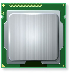 Cpu icon on white 8 core processor Royalty Free Vector Image