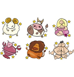 Cartoon of virgo zodiac sign Royalty Free Vector Image