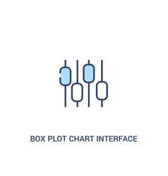 Box plot concept 2 colored icon simple line Vector Image