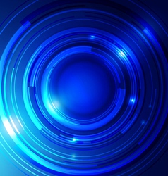 Abstract circle technology light blue background Vector Image
