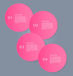 Business infographics template pink color Vector Image