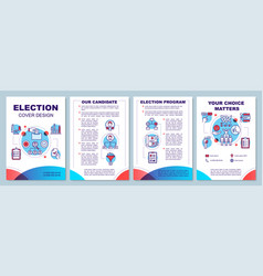 Voting and election design elements Royalty Free Vector