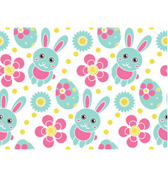 Cute easter seamless pattern spring repeating Vector Image