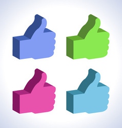 Colored Thumbs Up Vector Images (over 6,400)