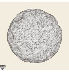 Wireframe mesh polygonal sphere Royalty Free Vector Image