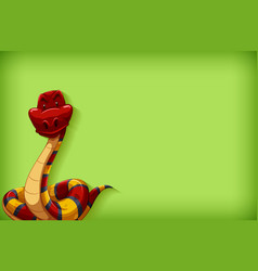 Lake and cave scene with snakes Royalty Free Vector Image