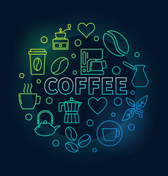 Coffee round symbol made Royalty Free Vector Image