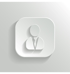 User icon - white app button Royalty Free Vector Image