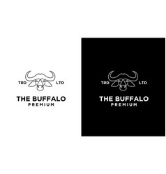 Black buffalo logo design Royalty Free Vector Image