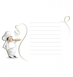 Chef menu template Royalty Free Vector Image - VectorStock