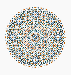 Arabic circle pattern round template for your Vector Image