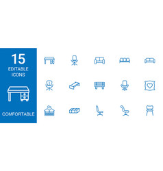 7 comfortable icons Royalty Free Vector Image - VectorStock