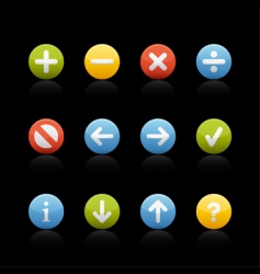 Icon set navigation buttons Royalty Free Vector Image
