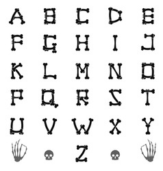 Bones alphabet Royalty Free Vector Image - VectorStock