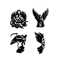 Five musical angels Royalty Free Vector Image - VectorStock