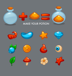 Magic Potion Jars Composition Royalty Free Vector Image