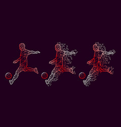 Soccer football player low-poly style concept Vector Image
